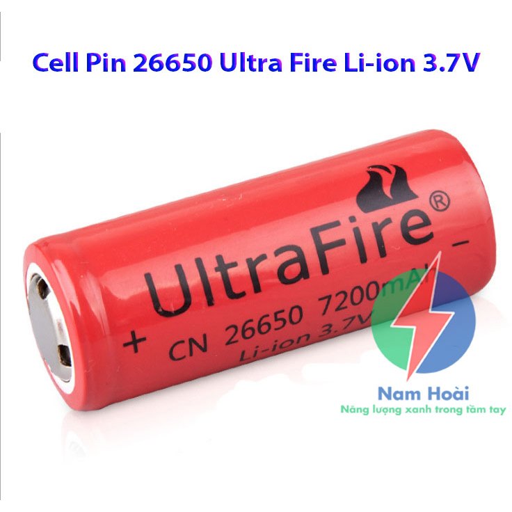 Cell Pin 26650 Ultra Fire Li-ion 7200mAh 3.7V 4C - Xả 20A | Shopee Việt Nam