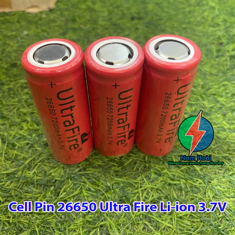 Pin sạc Ultra Fire 3.7 V 26650 5000 mah Dung Lượng Cao 26650-20A Li-Ion ...