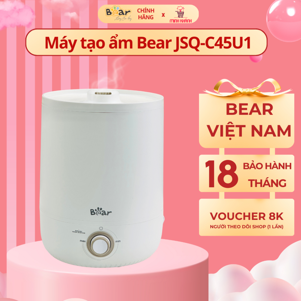 Máy tạo ẩm 4,5L Bear JSQ-C45U1 - Máy phun sương, bù ẩm xông tinh dầu, bộ lọc ion bạc diệt khuẩn ...