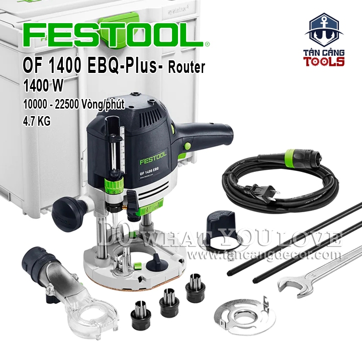 Máy Phay Festool Of 1400 EBQ-Plus Cốt 8 - 12.7 mm 1400W (576208 ...