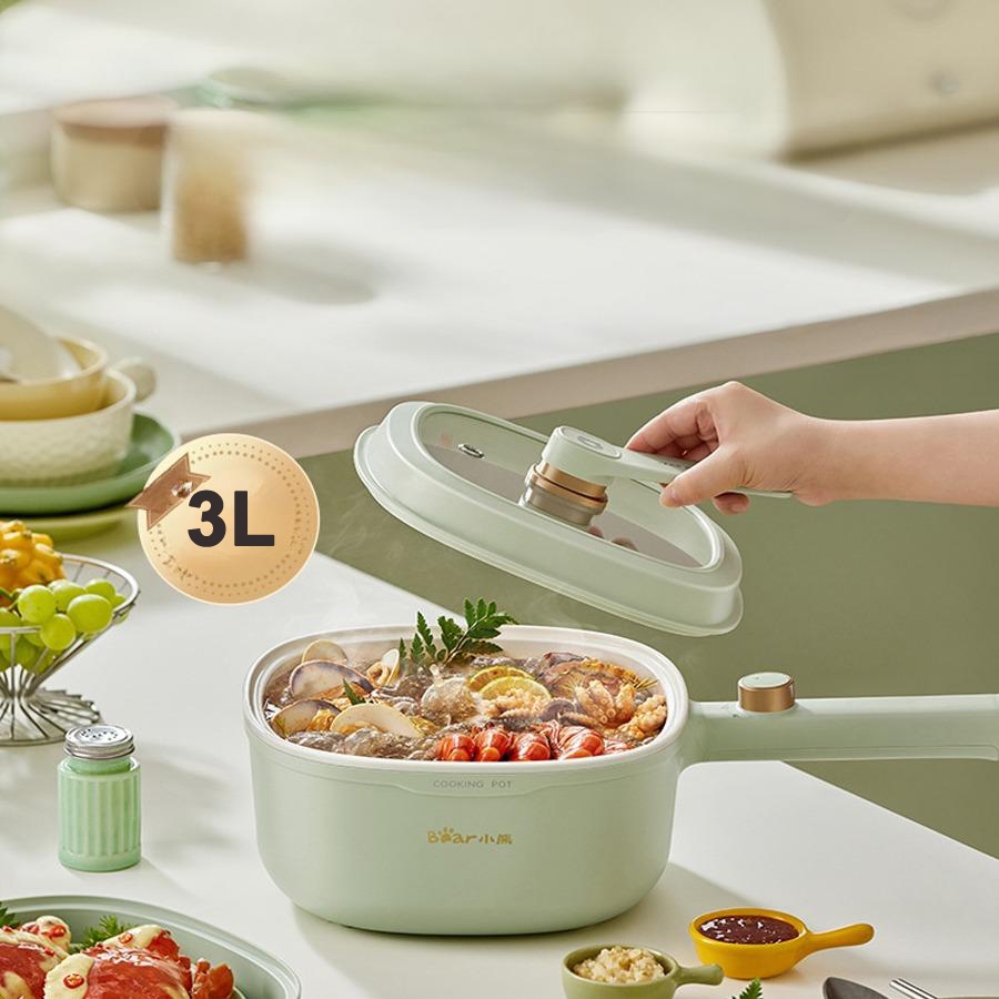 Nồi điện đa năng Bear 1.6L-2L-3L (kèm xửng hấp) nồi lẩu điện đa năng ...