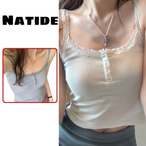Áo 2 Dây Nữ Len Ren Phối Khuy Nhỏ Siêu Nữ Tính ( Có bigsize) NATIDE_STORE_FG041 | Shopee Việt Nam