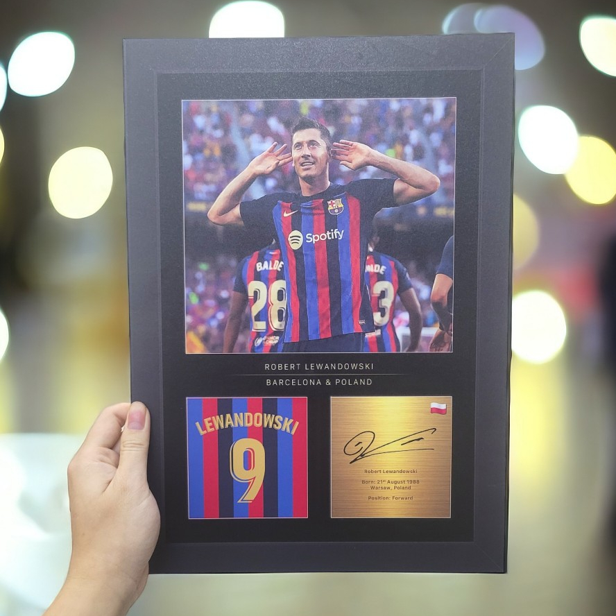 FREESHIP ⭐️ Poster Của Robert Lewandowski - Khung Tranh Kỷ Niệm Cầu Thủ ...