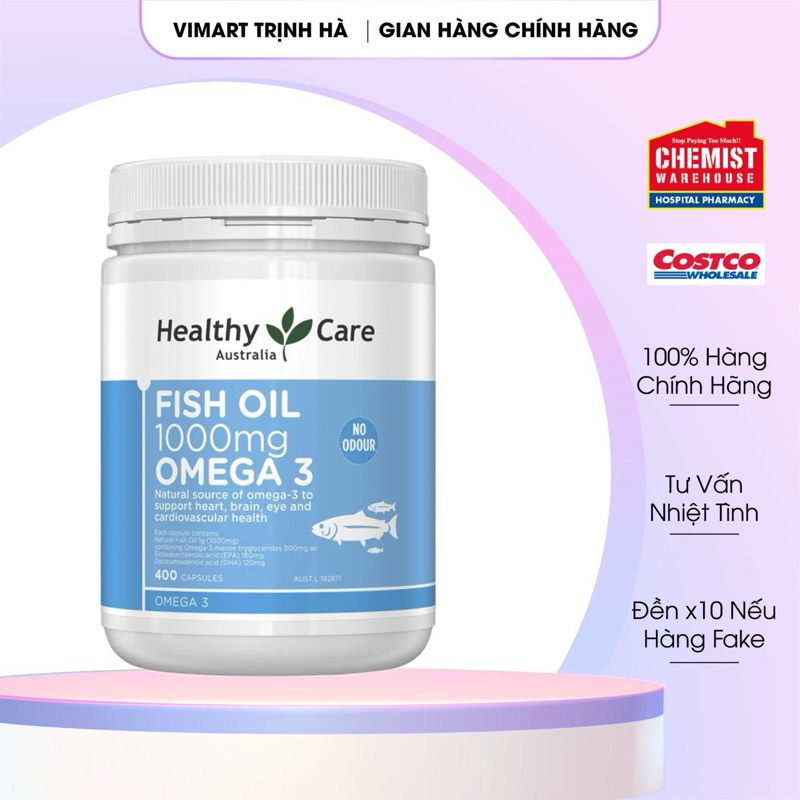 [CHÍNH HÃNG] Viên uống dầu cá omega 3, dầu cá tự nhiên Healthy Care ...