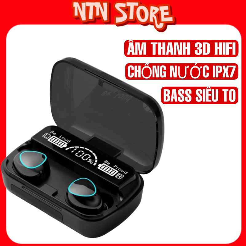 Tai Nghe Bluetooth M10 Phiên Bản Pro Nâng Cấp 3000mah, Nút Cảm Ứng, Màn Hình Led Gaming, Chống ...