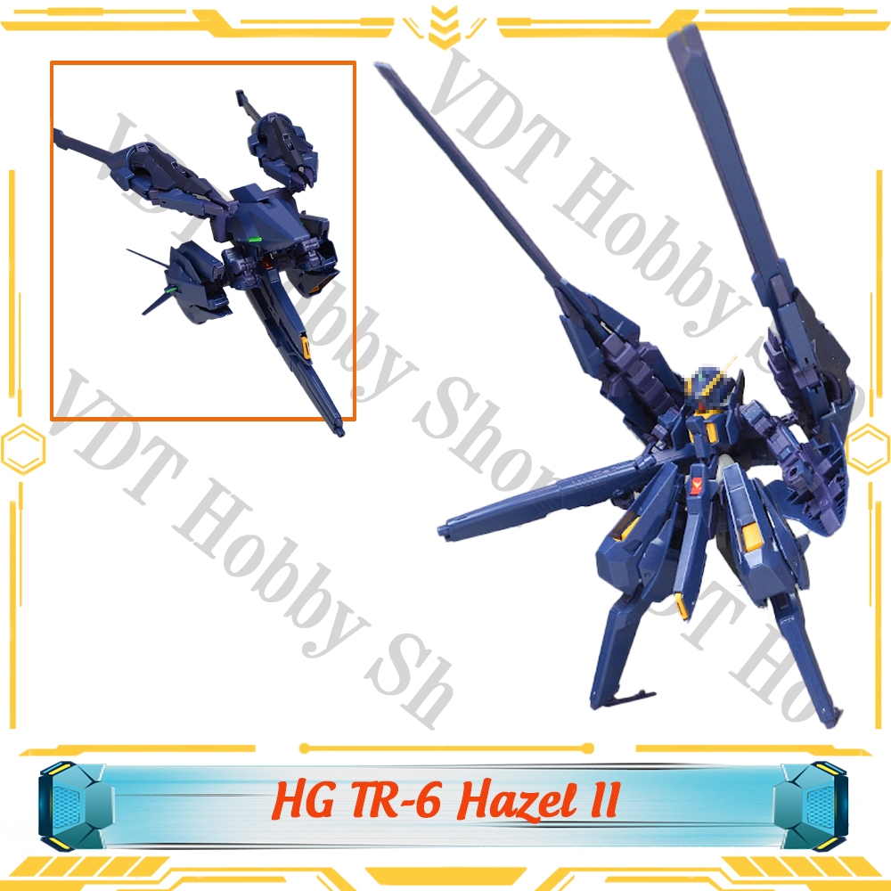 Mô hình lắp ráp HG RX-124 TR-6 Hazel II ( tặng kèm base và decal nước ...