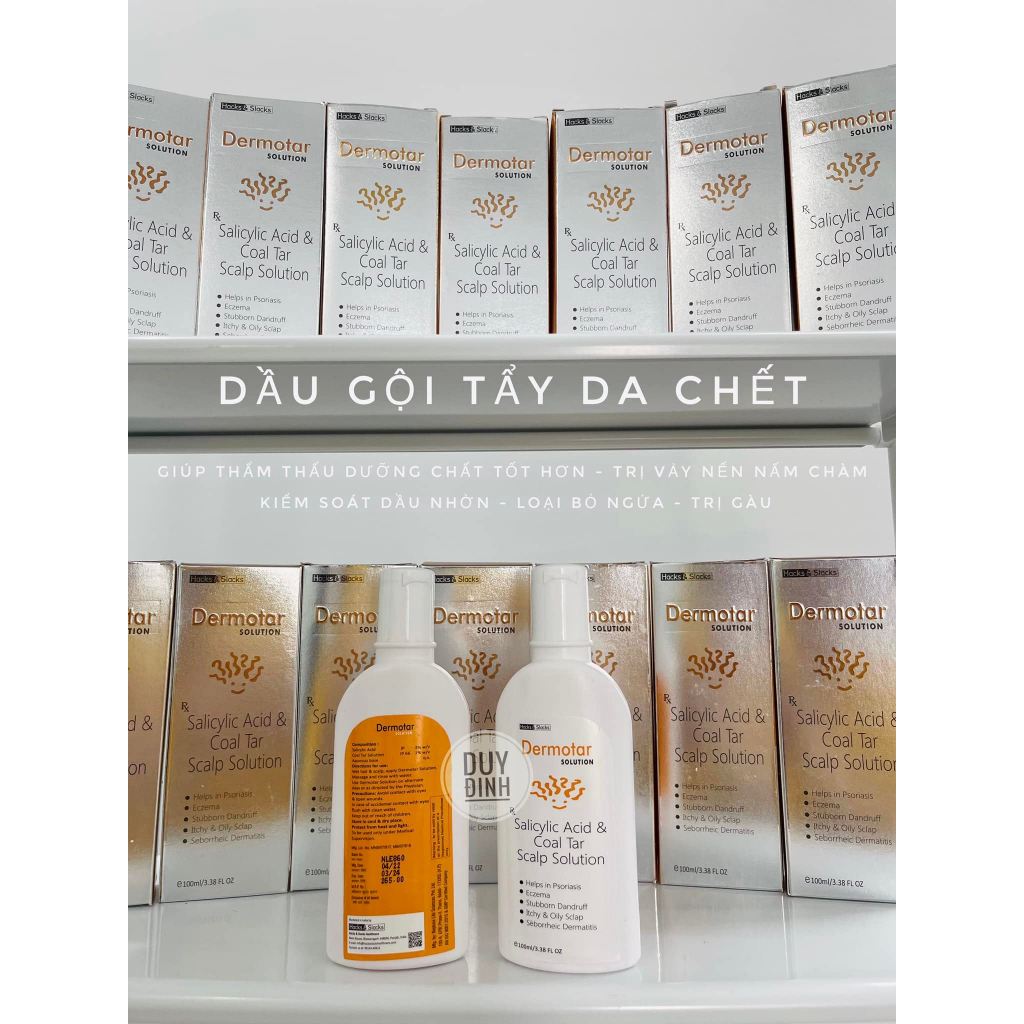 ( mẫu mới ) Dầu gội tẩy da chết Dermotar Scalp Solution ( BHA 2% vs 4. ...