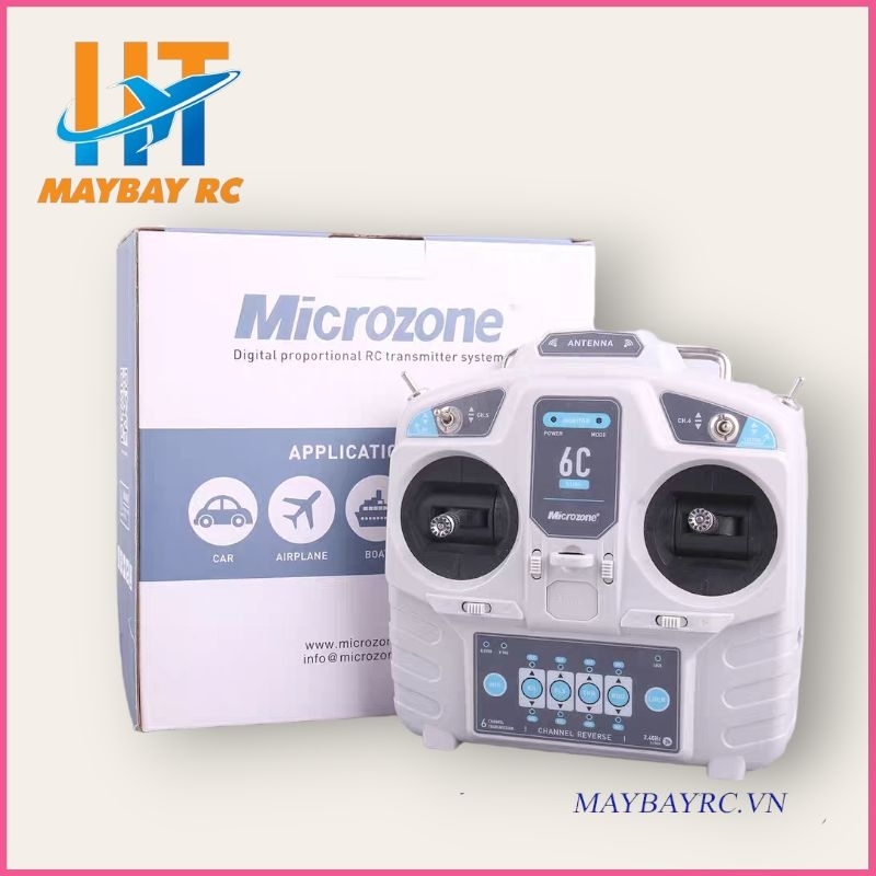 [Tặng kèm dây đeo TX] Bộ điều khiển 6 kênh microzone C6 mini (TX RX ...