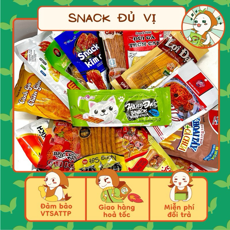 Combo 10 gói tăm Cay Các Loại , Bim Bim Cay tuổi thơ (20g-30g) , Ăn Vặt ...