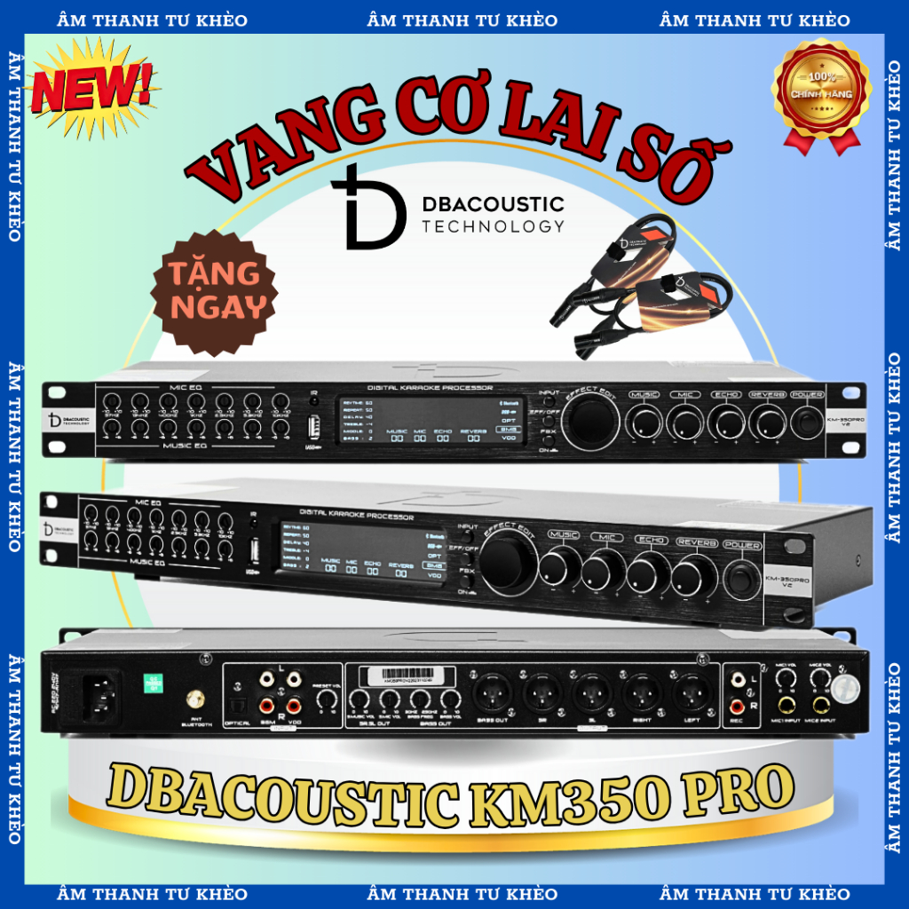 Vang Cơ Lai Số Dbacoustic KM350 Pro V2 Chính Hãng, Echo Reverb Mượt Mà, Chống Hú Tốt, Karaoke ...