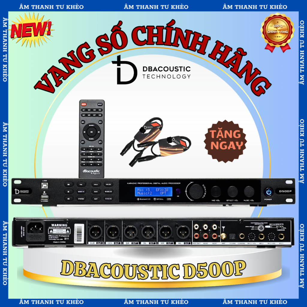 Vang Số Karaoke Dbacoustic D500P Chính Hãng - Echo + Reverb - Chống Hú - Kết Nối Bluetooth ...