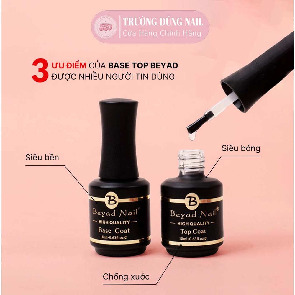 Base top Beyad Mỹ chính hãng ,sơn gel liên kết và top phủ siêu bền và ...