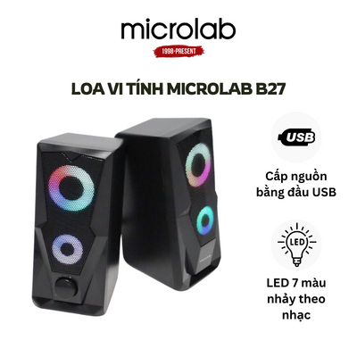Loa Vi Tính Mini Microlab B27 USB 2.0, Công Suất 10W, Đèn LED Thời Trang - Hàng Chính Hãng ...