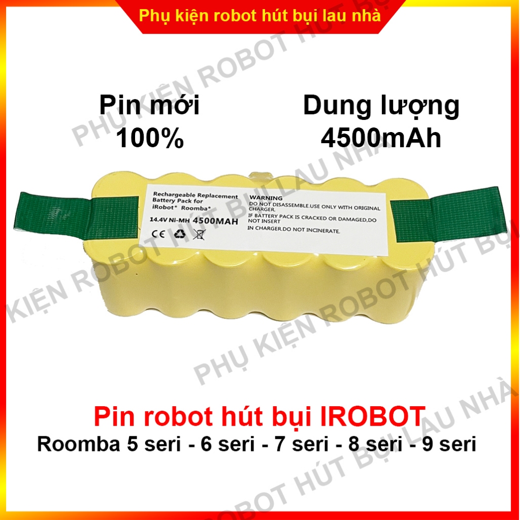 Pin robot hút bụi Irobot Roomba 500 Seri - 60 seri - 700 Seri - 800 ...