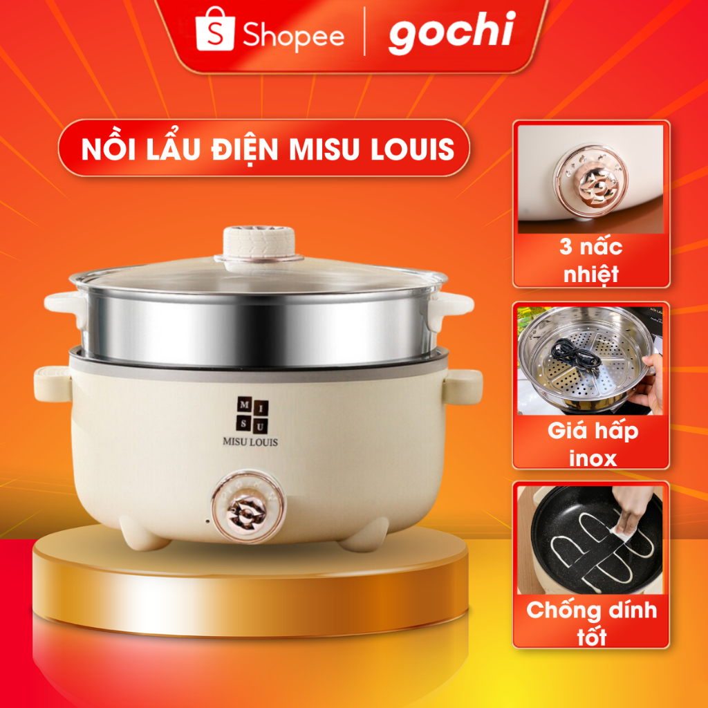 [HÀNG CAO CẤP] Nồi Lẩu Điện Đa Năng Cao Cấp MISU LOUIS Dung Tích 4L ...