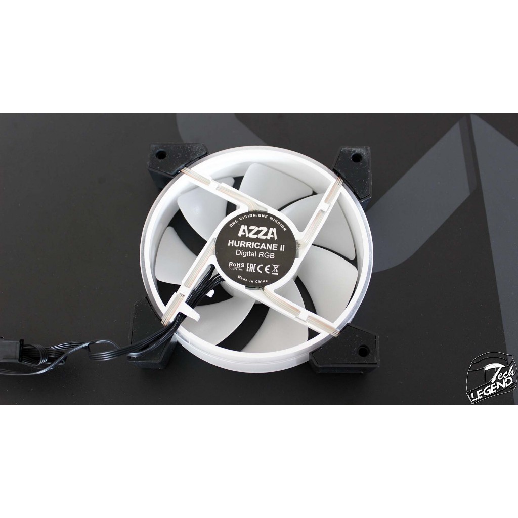 Quạt tản nhiệt, Quạt tản nhiệt PC Gaming AZZA RGB FAN HURRAINE WHITE ...