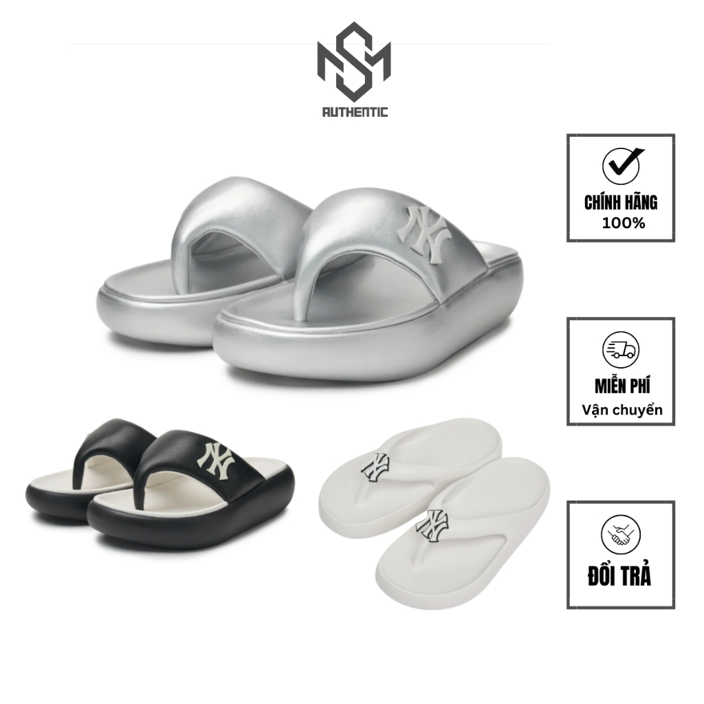 Dép xỏ ngón MLB chính hãng - dép lê nam nữ MLB Hàn Quốc Chunky Newyork ...