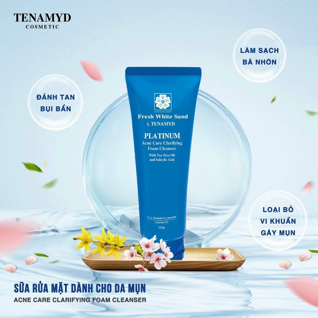 Sữa rửa mặt dành cho da dầu mụn Fresh White Sand by TENAMYD Platium ...
