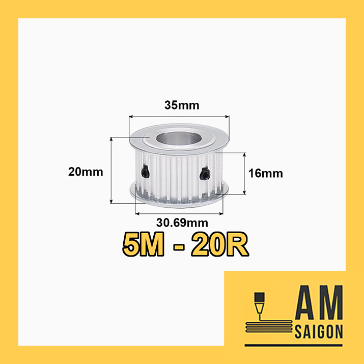 Puly 5M-AF (Pulley 5M) - AF 5M [15 Răng - 40 Răng] bản 16 đủ kích thước ...