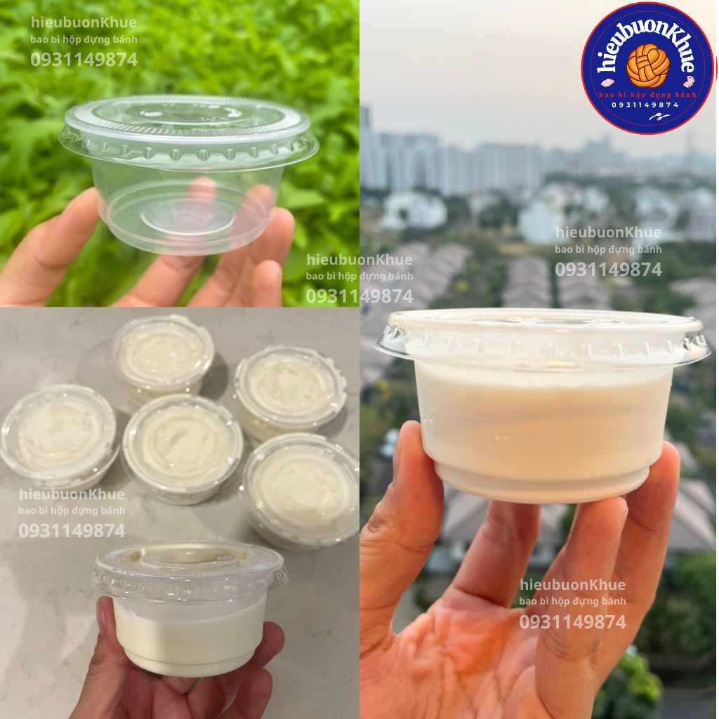 50 Ly Tàu Hũ Singapore, Ly Nhựa Đựng Sữa Chua, Yaourt, Rau Câu 100ml ...