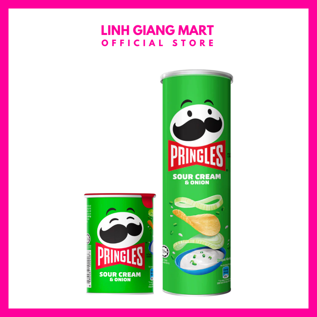 Pringles Sour Cream & Onion - Ống Snack Khoai Tây Vị Kem Chua & Hành ...