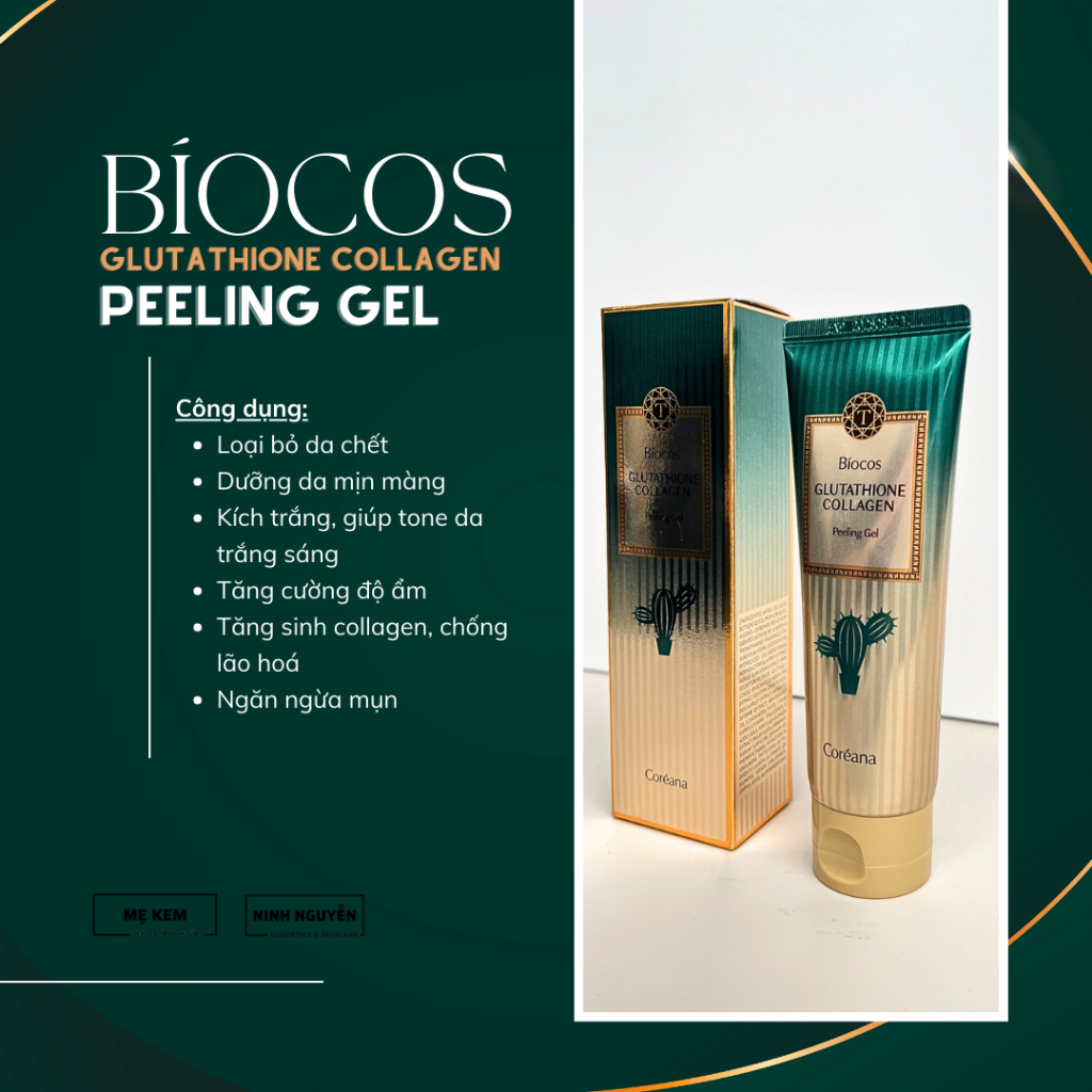 Tẩy da chết truyền trắng Glutathione Collagen Biocos Coreana 120ml ...