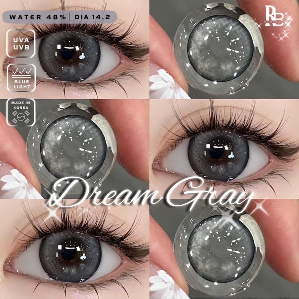 Ruby Eyes Kính Áp Tròng Mẫu Xám Dream Gray Trong Trẻo Douyi Silicone