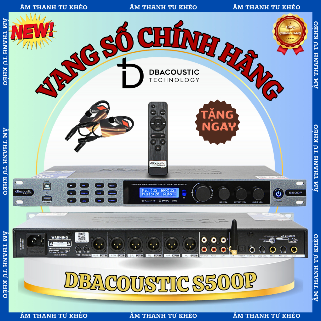 Vang Số DBACOUSTIC S500P Chính Hãng - Echo Reverb Cực Bay - Kết Nối Bluetooth Và Cổng Quang ...