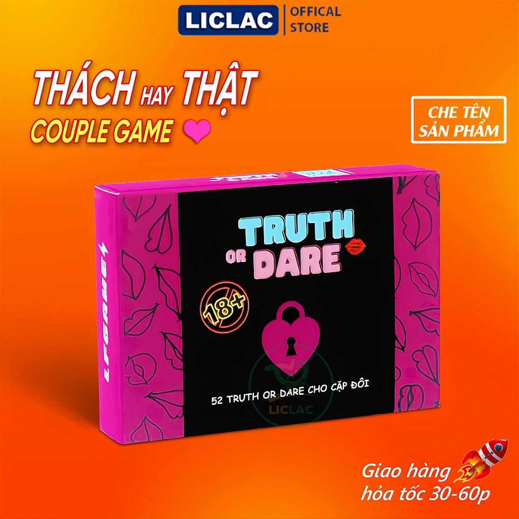 Bộ bài tình yêu Truth Or Dare dành cho Cặp Đôi với 52 lá, Couple Game Nói hay Làm thấu hiểu nhau ...