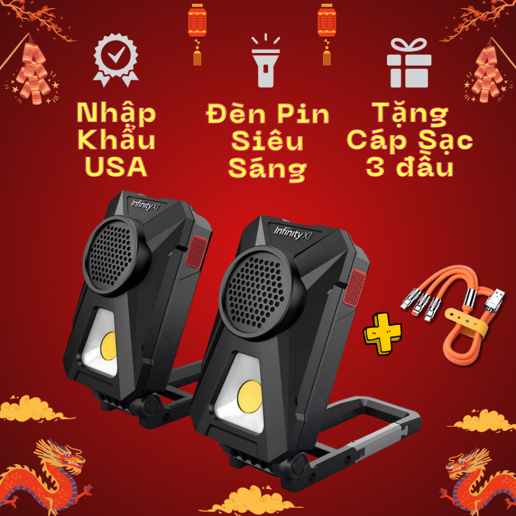 Loa Bluetooth Infinity X1 Work Light - Phát Nhạc Cùng Lúc 2 Loa - 3 Chế ...