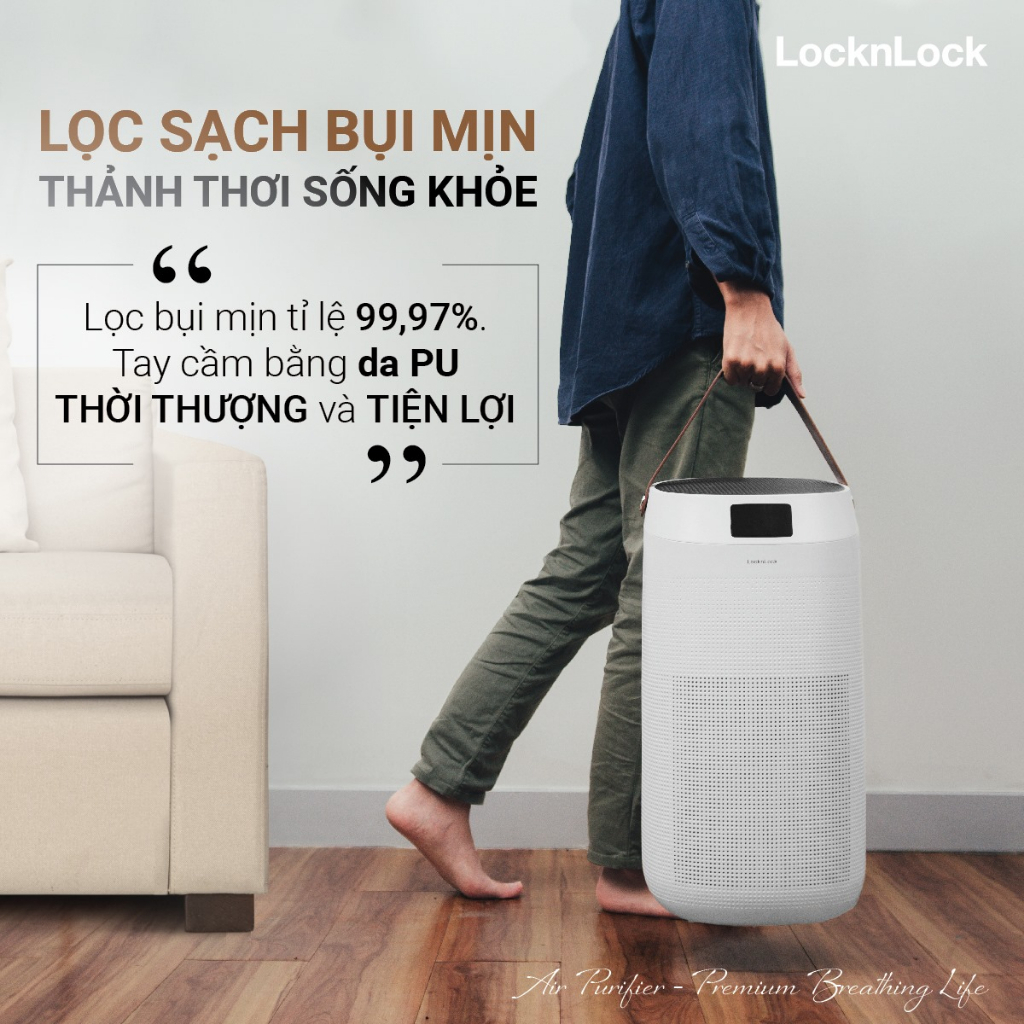 Máy Lọc Không Khí Lock&Lock Air Purifier ENP124WHT | Shopee Việt Nam