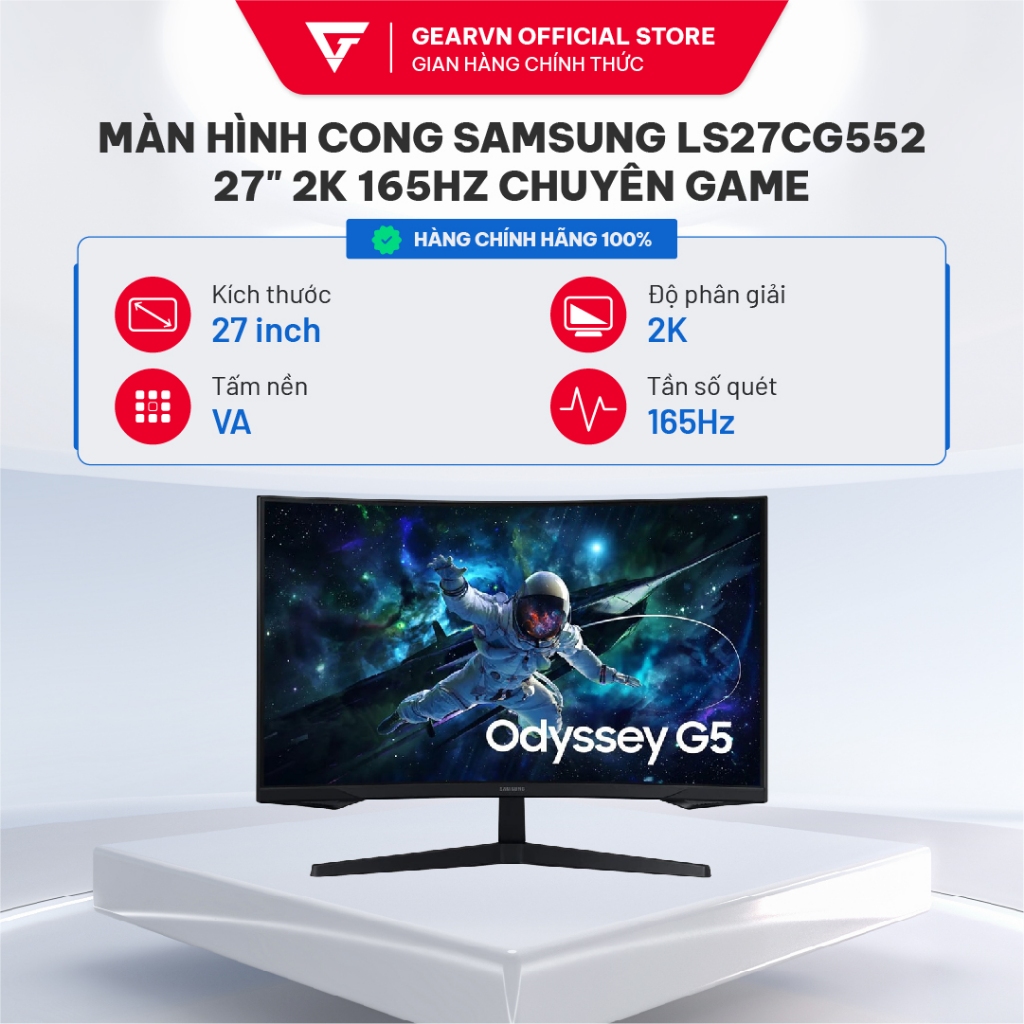 Màn hình cong Samsung LS27CG552 27" 2K 165Hz chuyên game | Shopee Việt Nam