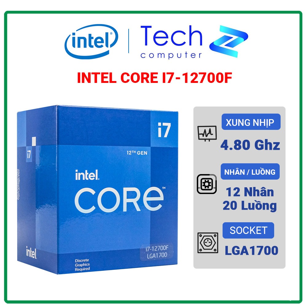 CPU Intel Core i7 12700F New Box Bảo Hành 3 Năm | Shopee Việt Nam