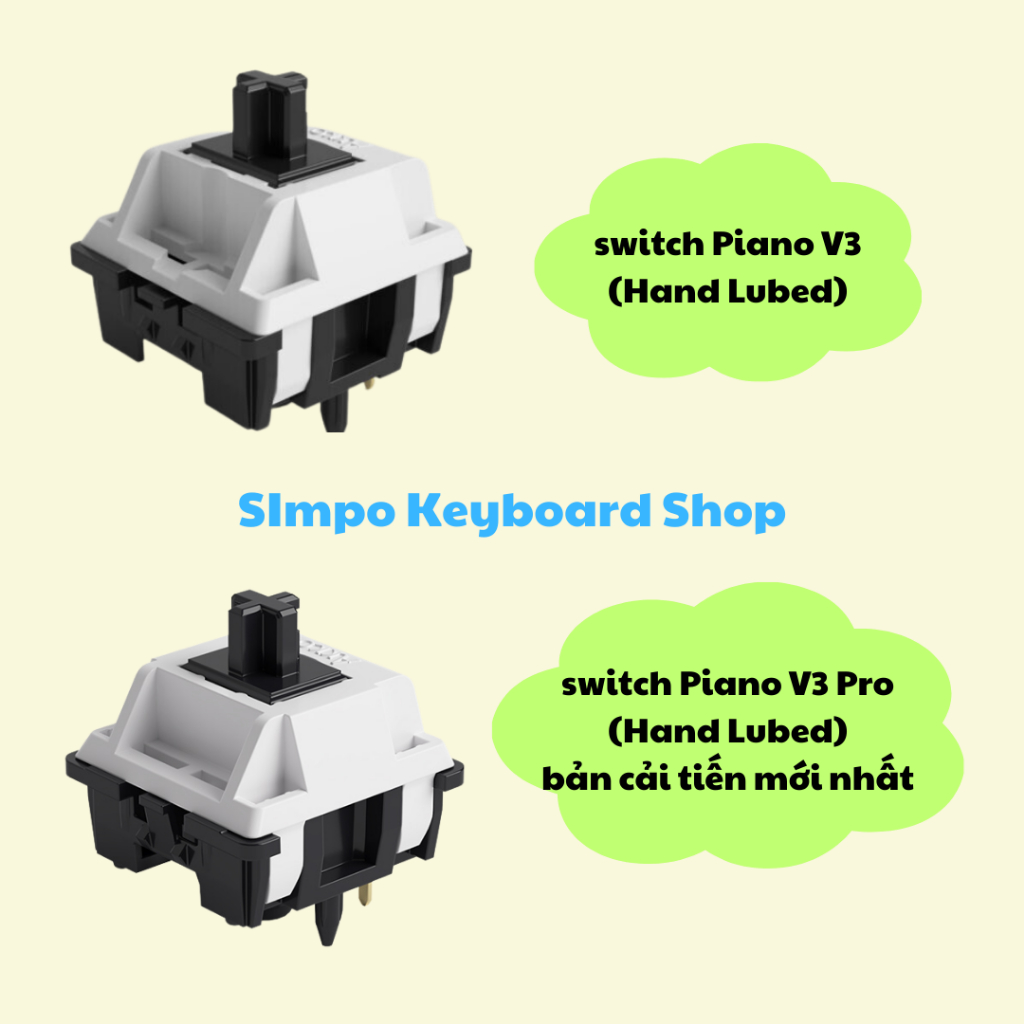 [1Pack 45sw] Switch AKKO Piano V3 PRO/ V3 Thường Đã Lube sẵn | Shopee ...