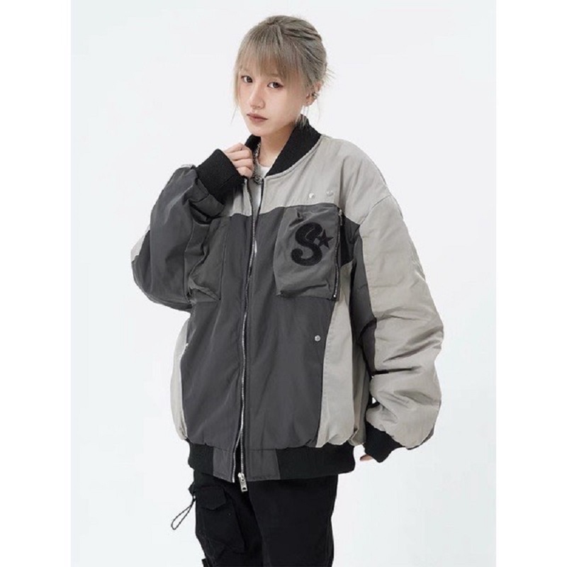 Áo Khoác Dù Nam Nữ Cổ Bomber Phối Túi Trước, Có Logo Mẫu Mới - CLITUS | Shopee Việt Nam