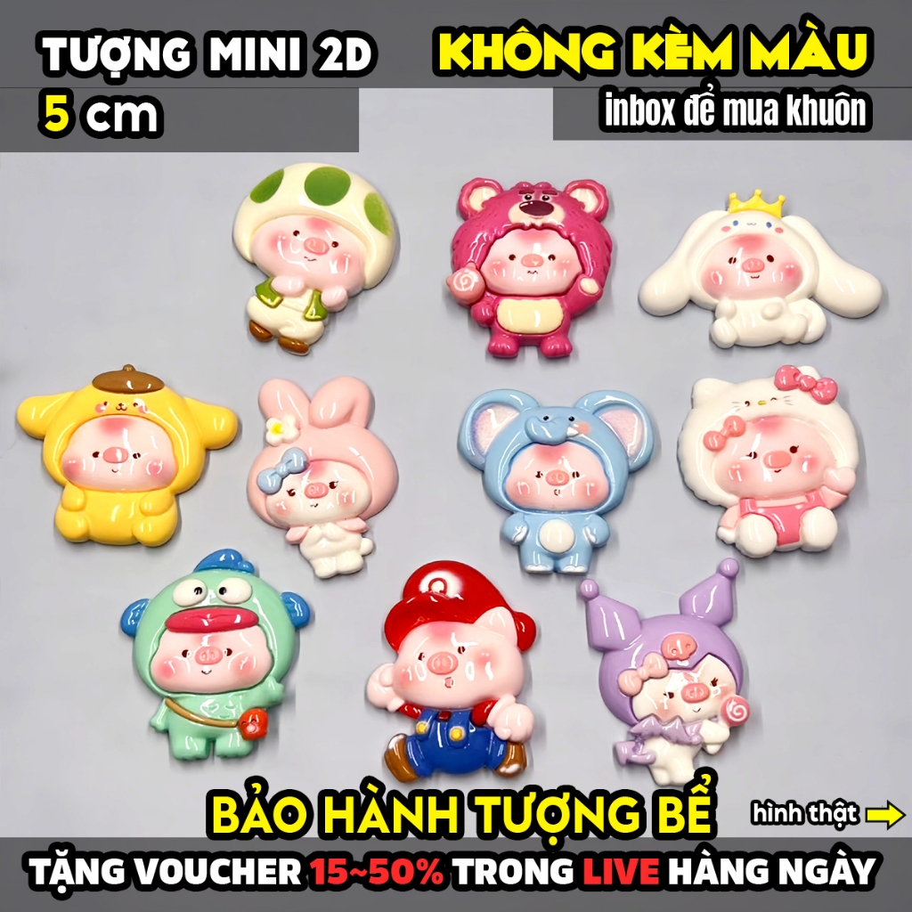 Khuôn silicone, LOOPY 2D mini, làm DIY, khuôn làm bánh, thạch rau câu ...