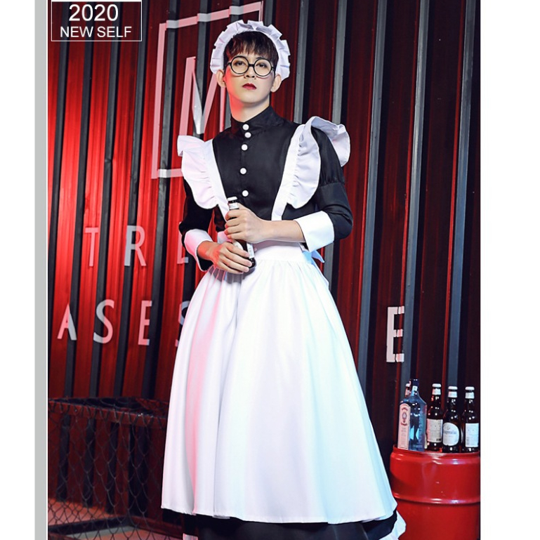 [HN-Hỏa tốc]Bộ Maid Trang phục cosplay hầu gái dáng dài cho nam và nữ ...