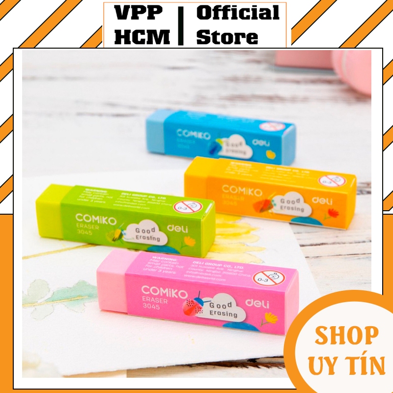 [Combo 3 Cục] Gôm tẩy 2B Comiko DELI E3045 chính hãng - Tẩy sạch, ít ...
