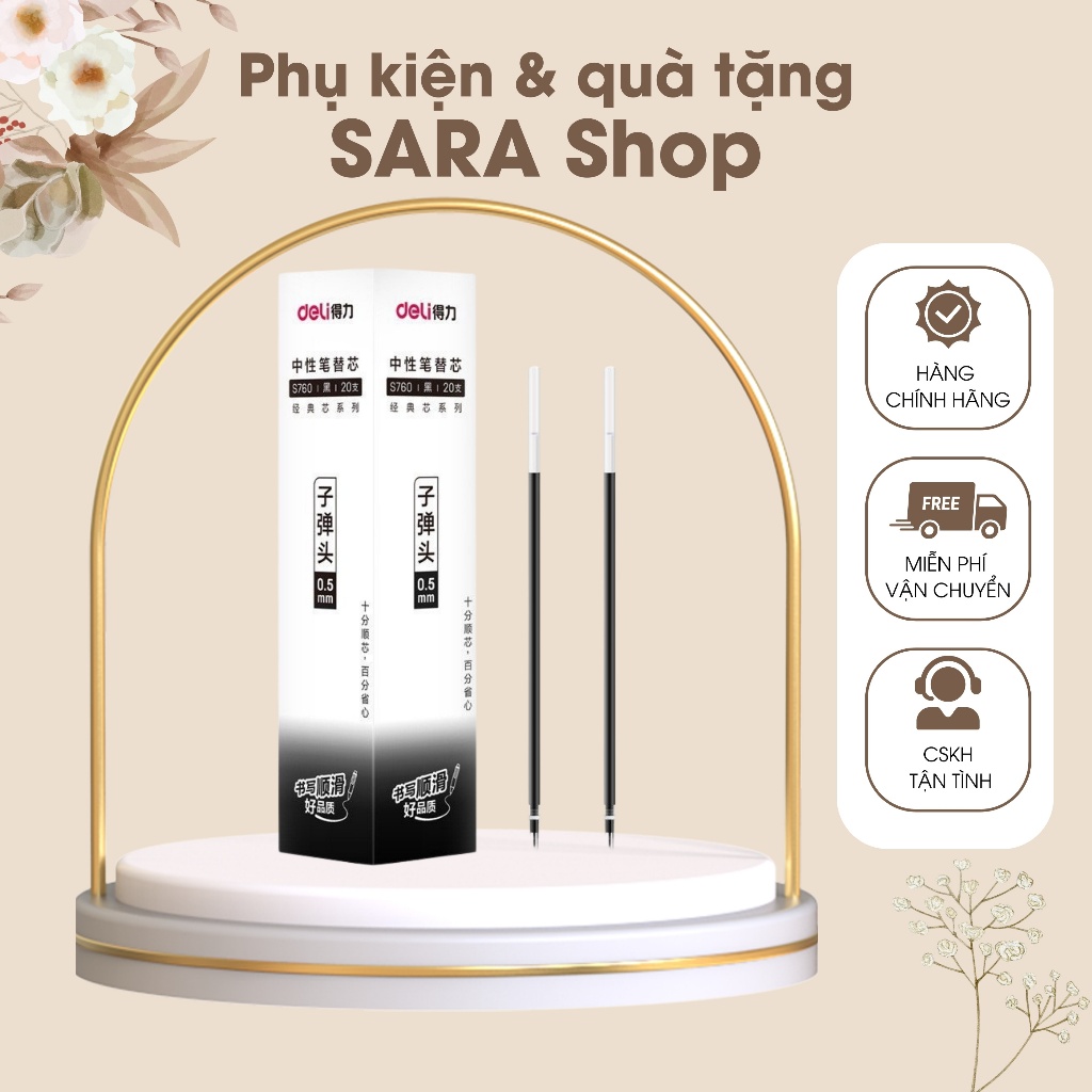Ruột bút gel Deli S206 ngòi 0,5mm dùng thay thế cho bút bi | Shopee ...