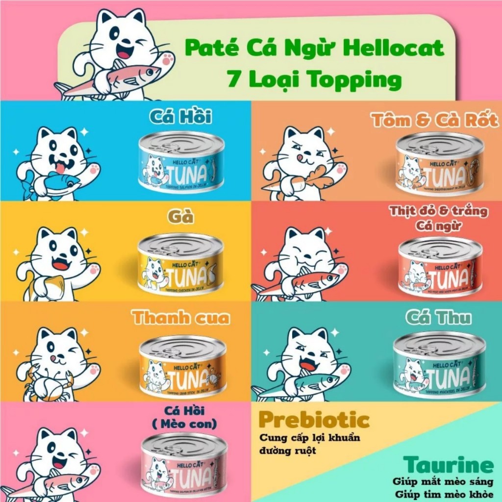 Pate Hello cat Cho Mèo Mọi Lứa Tuổi Trong Thạch Hello Cat Tuna 160g | Shopee Việt Nam