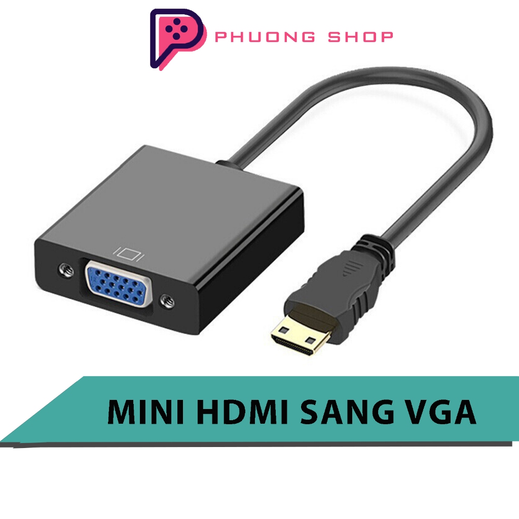 BỘ CÁP CHUYỂN ĐỔI MINI HDMI TO VGA - MINI HDMI SANG VGA | Shopee Việt Nam