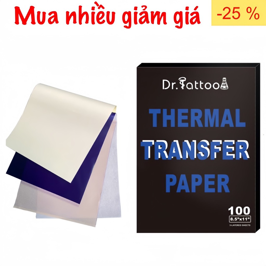 Giấy scan nhiệt 4 lớp, giấy scan máy, giấy than scan hình xăm tattoo Dr ...