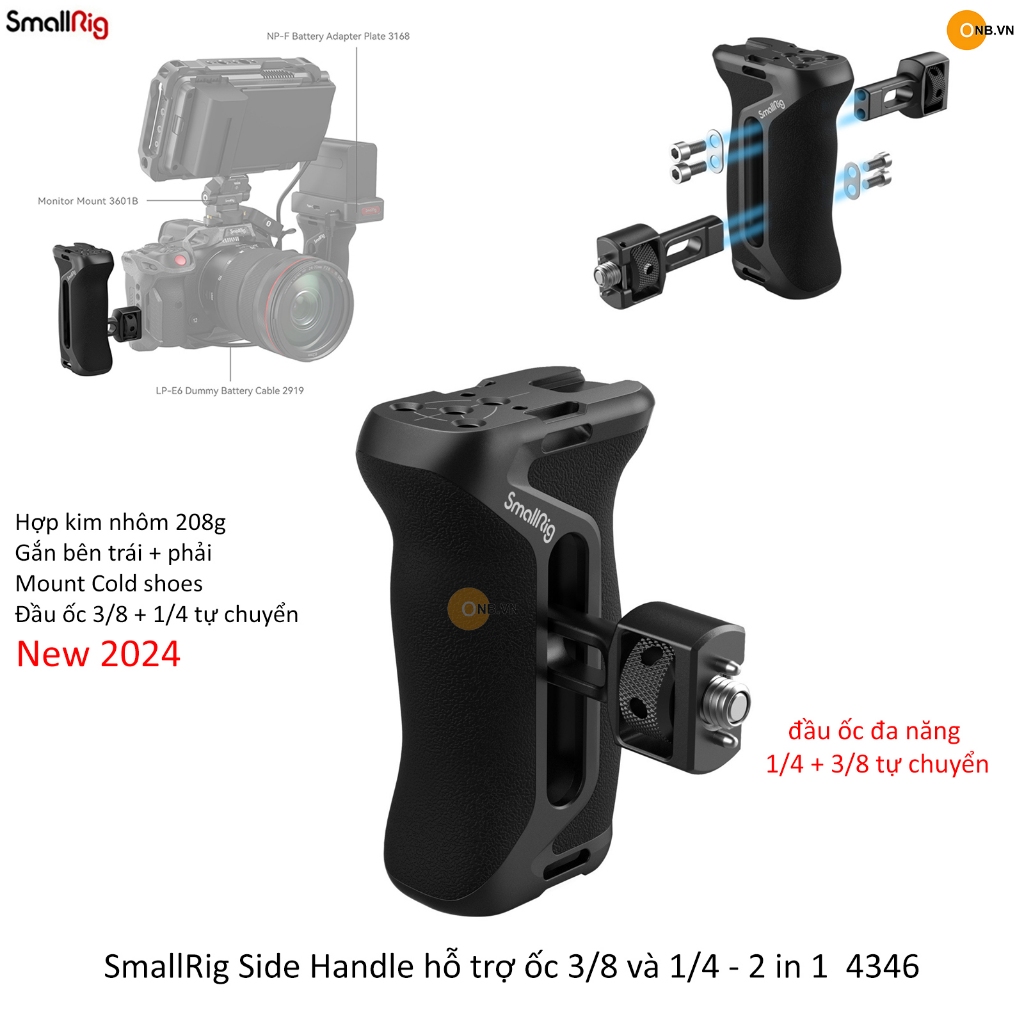SmallRig Side Handle Two-in-One Locating Screw 1/4 3/8 4346 | Shopee Việt Nam