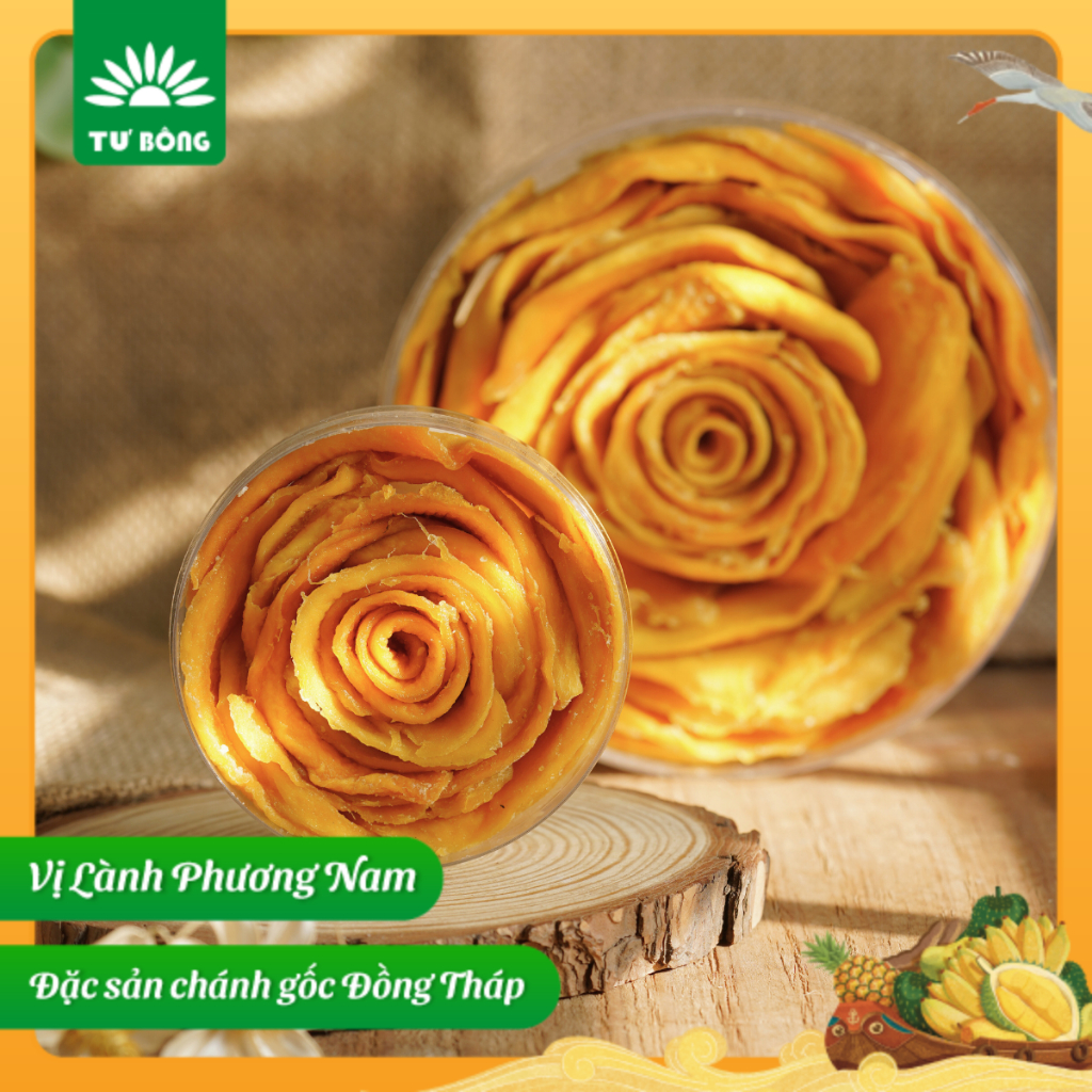 Xoài Sấy - Xếp Hình Hoa Hồng - Quà Tặng 8/3 Ngọt Lành - Đặc Sản Đồng ...