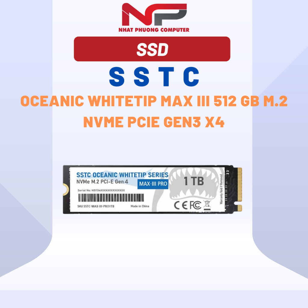 Ổ Cứng SSD SSTC Oceanic Whitetip Max III 512 GB M.2 NVMe PCIe Gen3 x4 ...