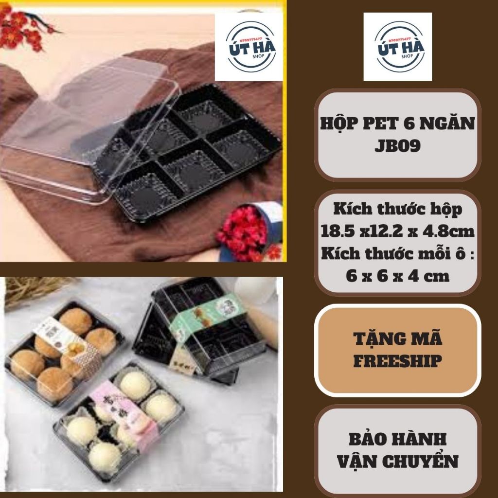 Lốc 50 Hộp nhựa đế đen HT203 HT17 HT12 JB25 HT26 (4 ngăn) jb88 (3 ngăn ...