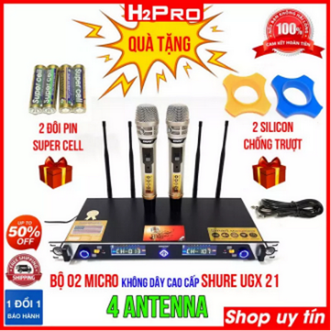 Micro Không Dây SHUR UGX 21 Tự Ngắt,Dò Sóng,Dòng Karaoke Cao Cấp Gia ...