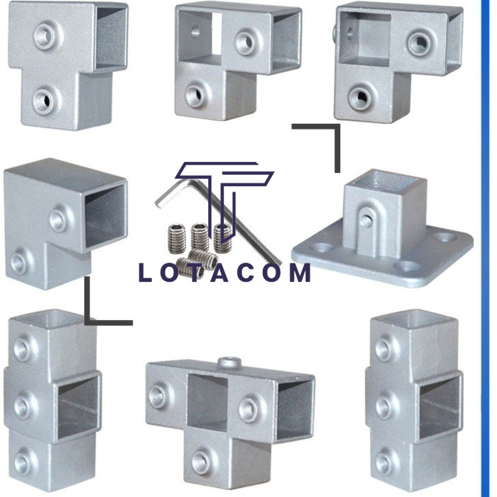 Khớp nối sắt hộp vuông,khớp nối nhanh 25mmx25mm Lotacom Decor | Shopee Việt Nam