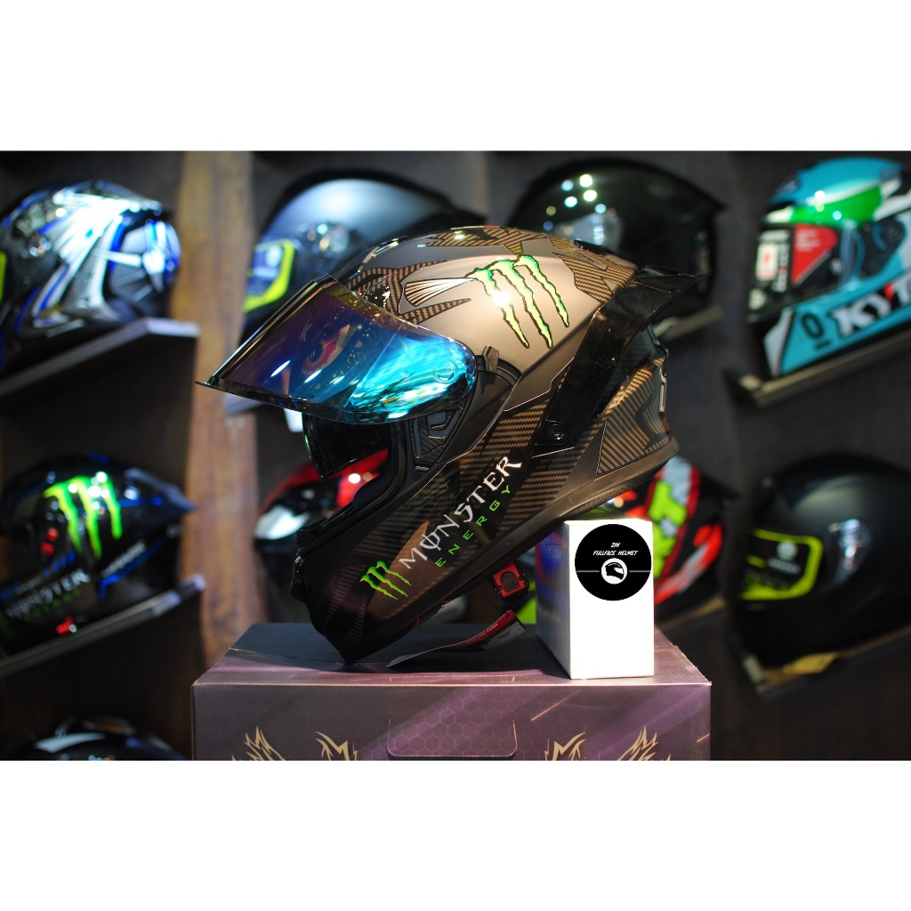 Mũ bảo hiểm Fullface ROC 08 Ducati Shark rồng bạc đen (2 kính) | Shopee ...