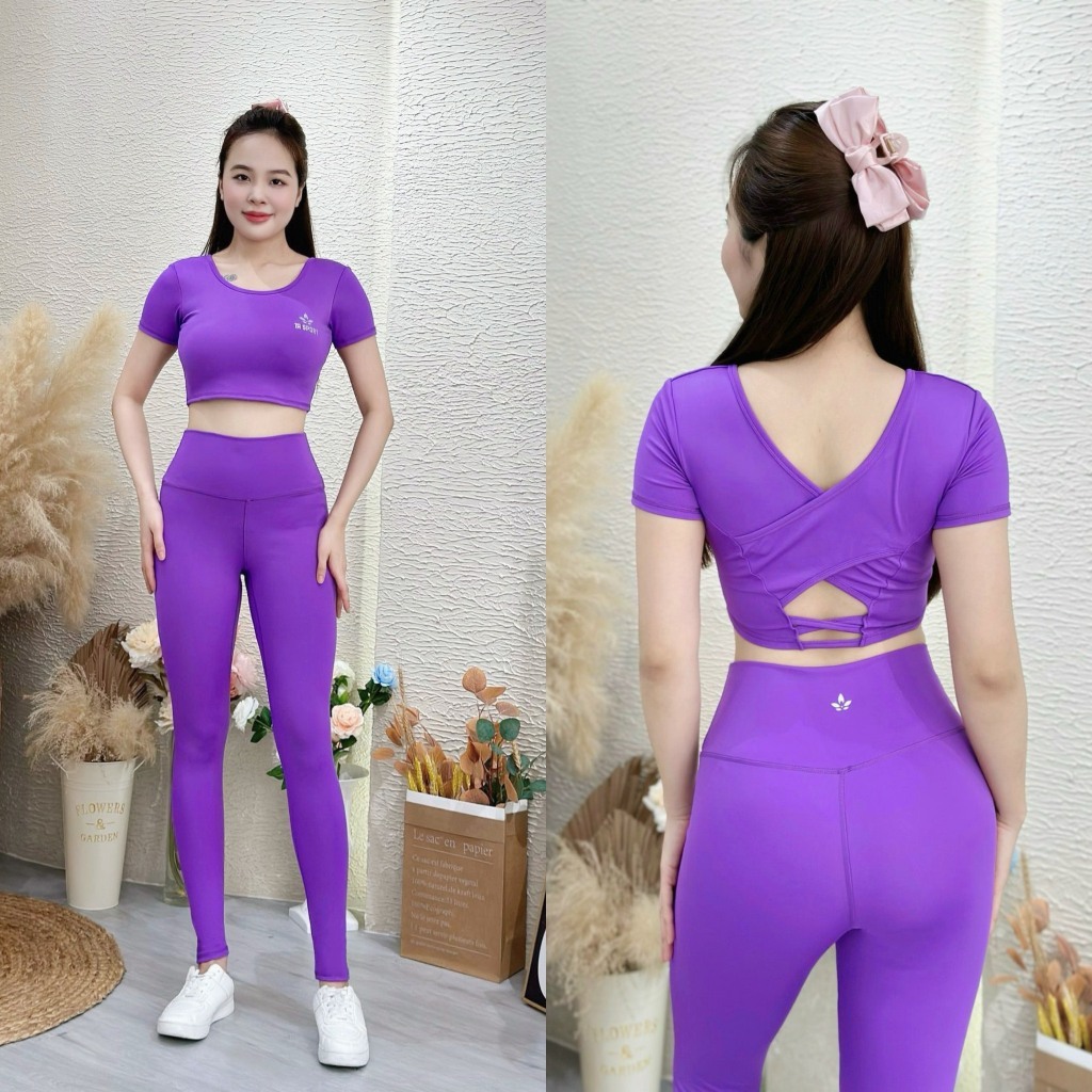 Bộ tập gym nữ, Bộ yoga nữ,quần áo tập gym yoga aerobic nữ,chất thun co dãn 4 chiều thoáng mát ...
